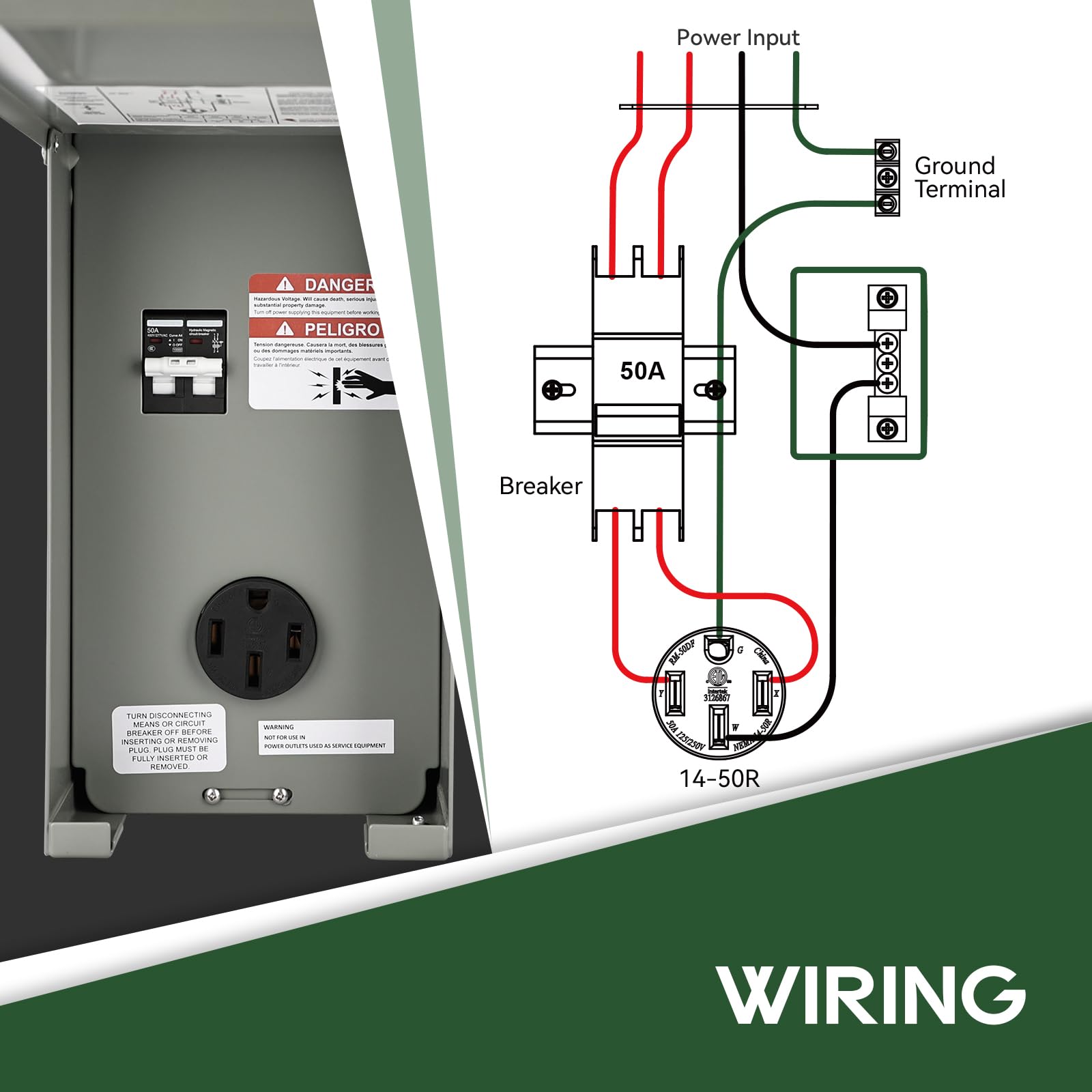 Snapklik.com : RVGUARD 50 Amp RV Power Outlet Box