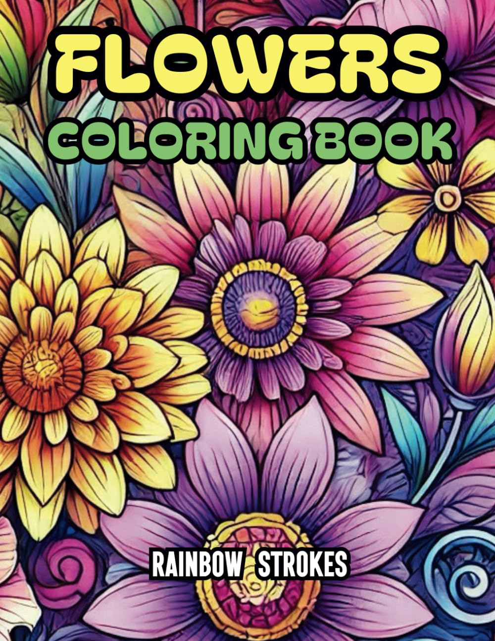 Amazon.com: Flowers Coloring Book: 37 Beautiful Flower Designs with ...