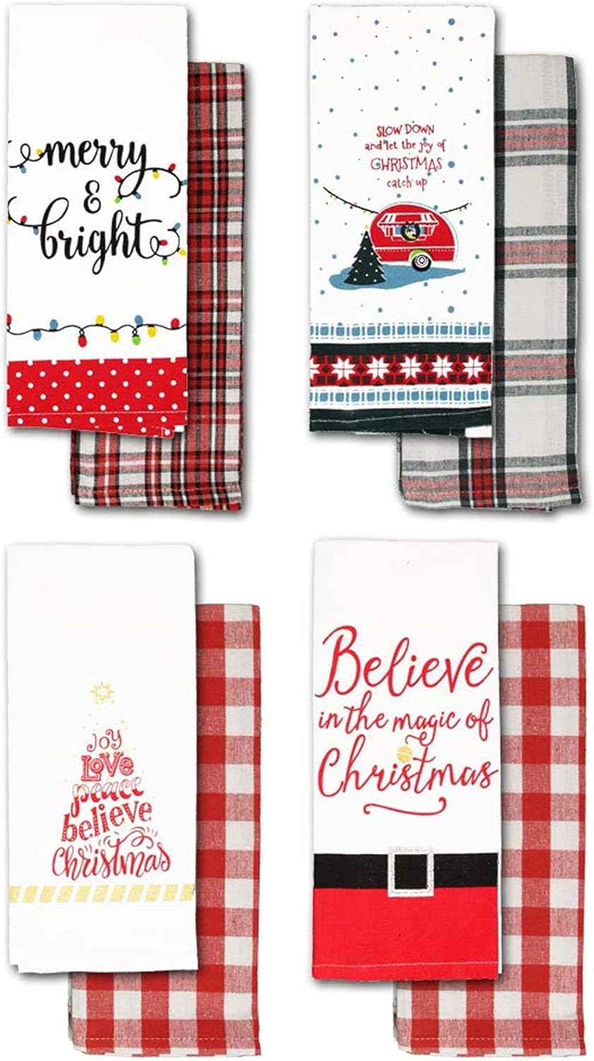 Amazon.com: fillURbasket Christmas Kitchen Towels Set Fun Holiday Dish ...