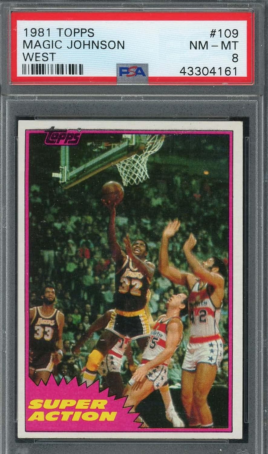 Amazon.com: Magic Johnson 1981 Topps West Basketball Card #109 Graded ...