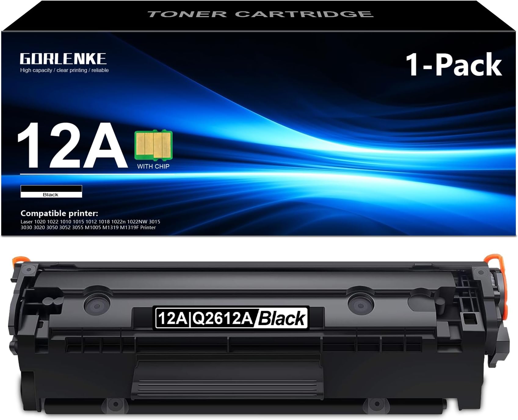 Amazon.com: 12A Black Toner Cartridge: 2 Pack (with Chip) Replacement ...