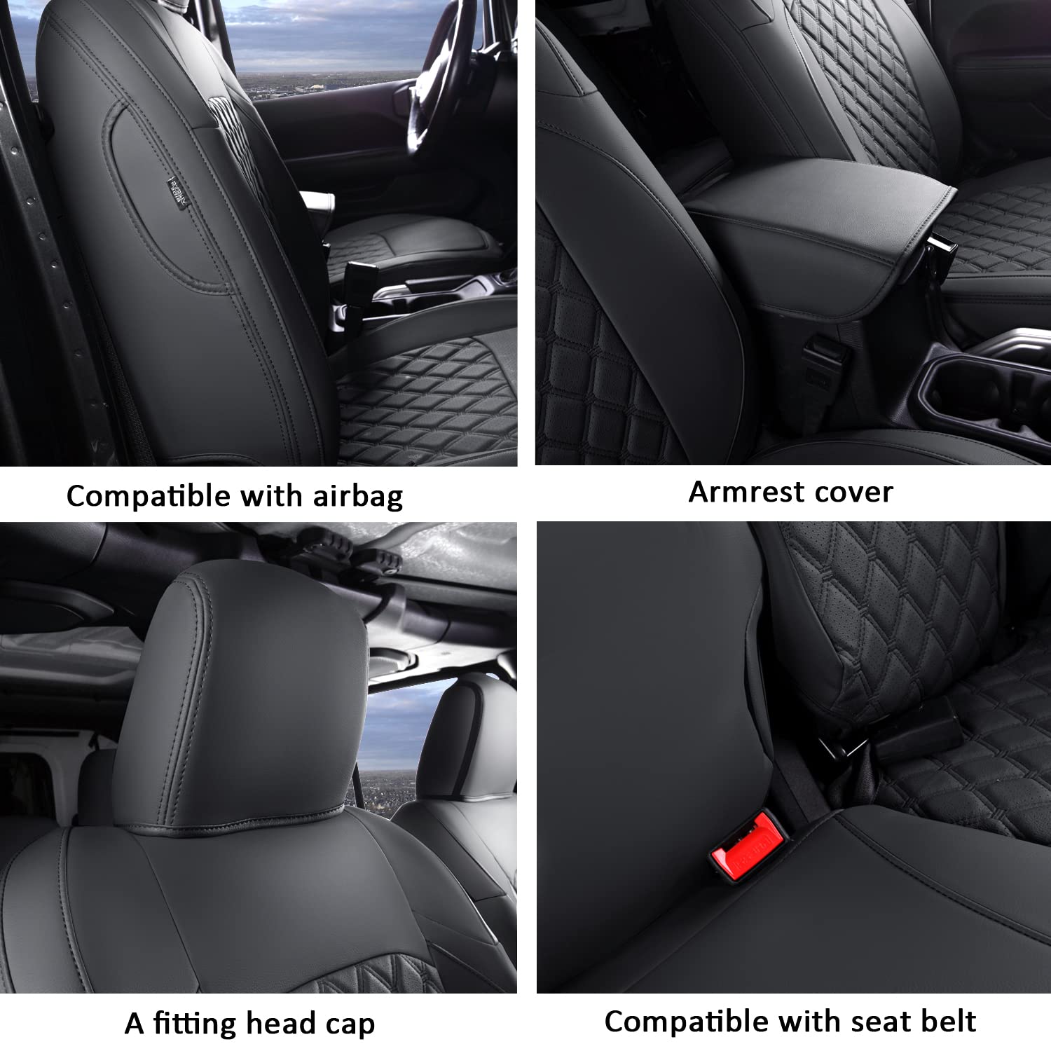 Snapklik.com : GIANT PANDA Customized Full Set Car Seat Covers For Jeep ...