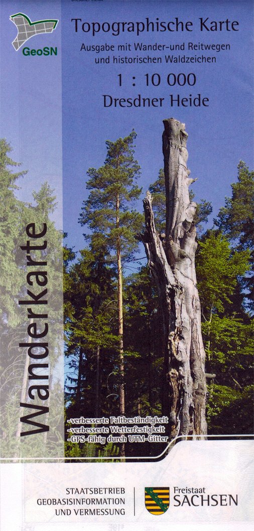 Dresdner Heide: Wanderkarte 1:10 000, Ausgabe mit Wander- und Reitwegen ...