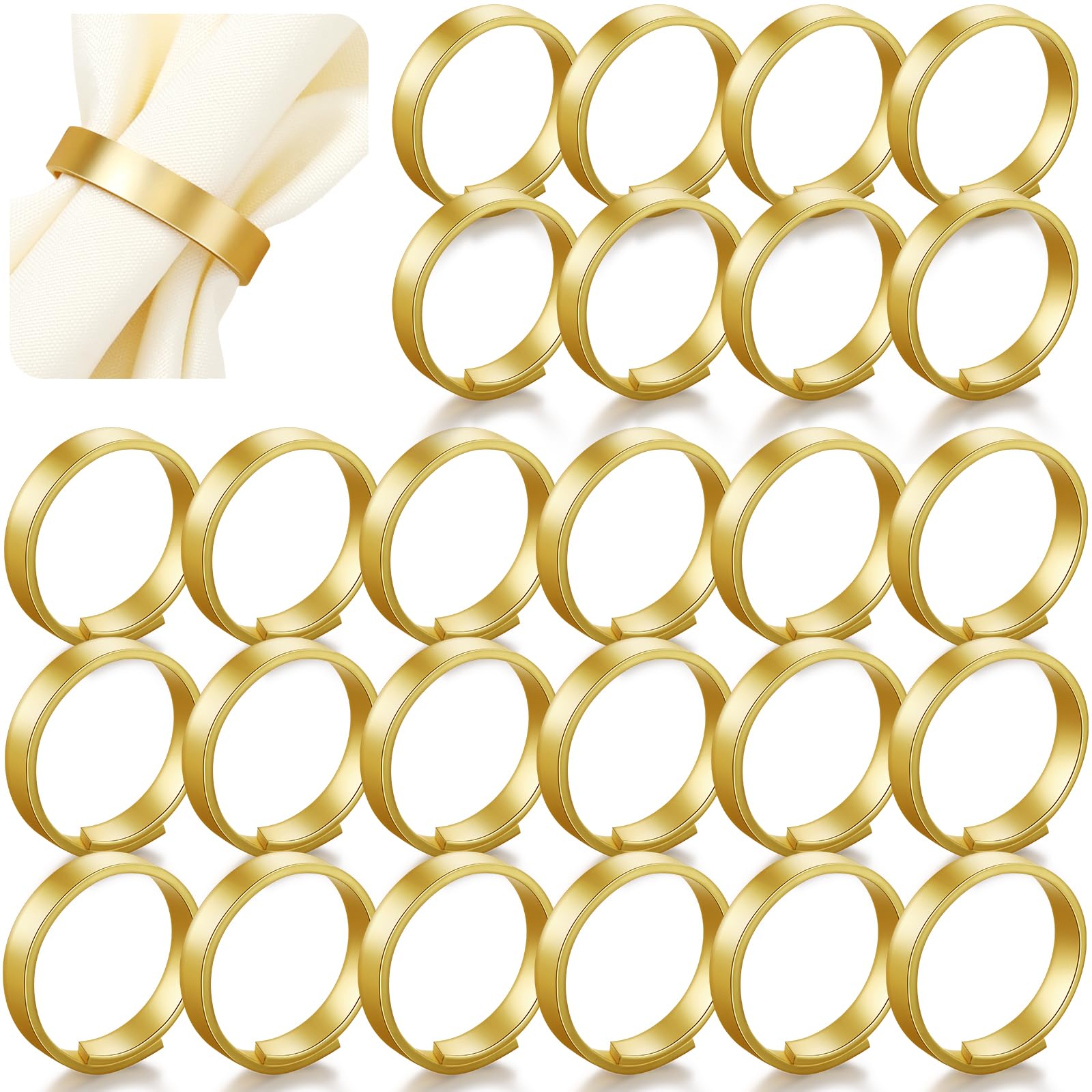 Amazon.com: Lallisa Gold Napkin Rings Metal Napkin Ring Holders for ...