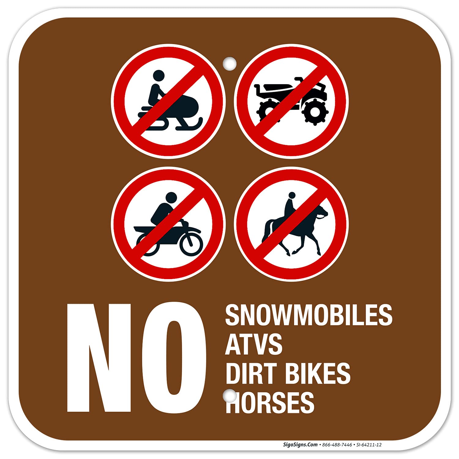 No Snowmobiling Signs