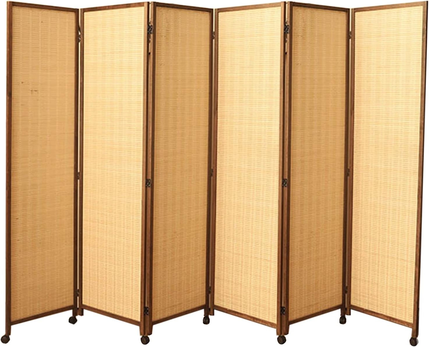 Amazon.com: Studio Wall Separator Divider Room with Wheels, Bamboo ...