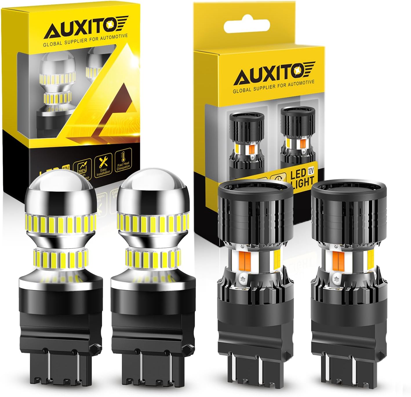 Amazon.com: AUXITO 3157 LED Bulbs White for Reverse Lights and 3157 ...