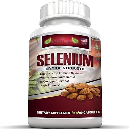 Amazon.com: Selenium Extra Strength Supplement Capsules 200mcg Made in ...