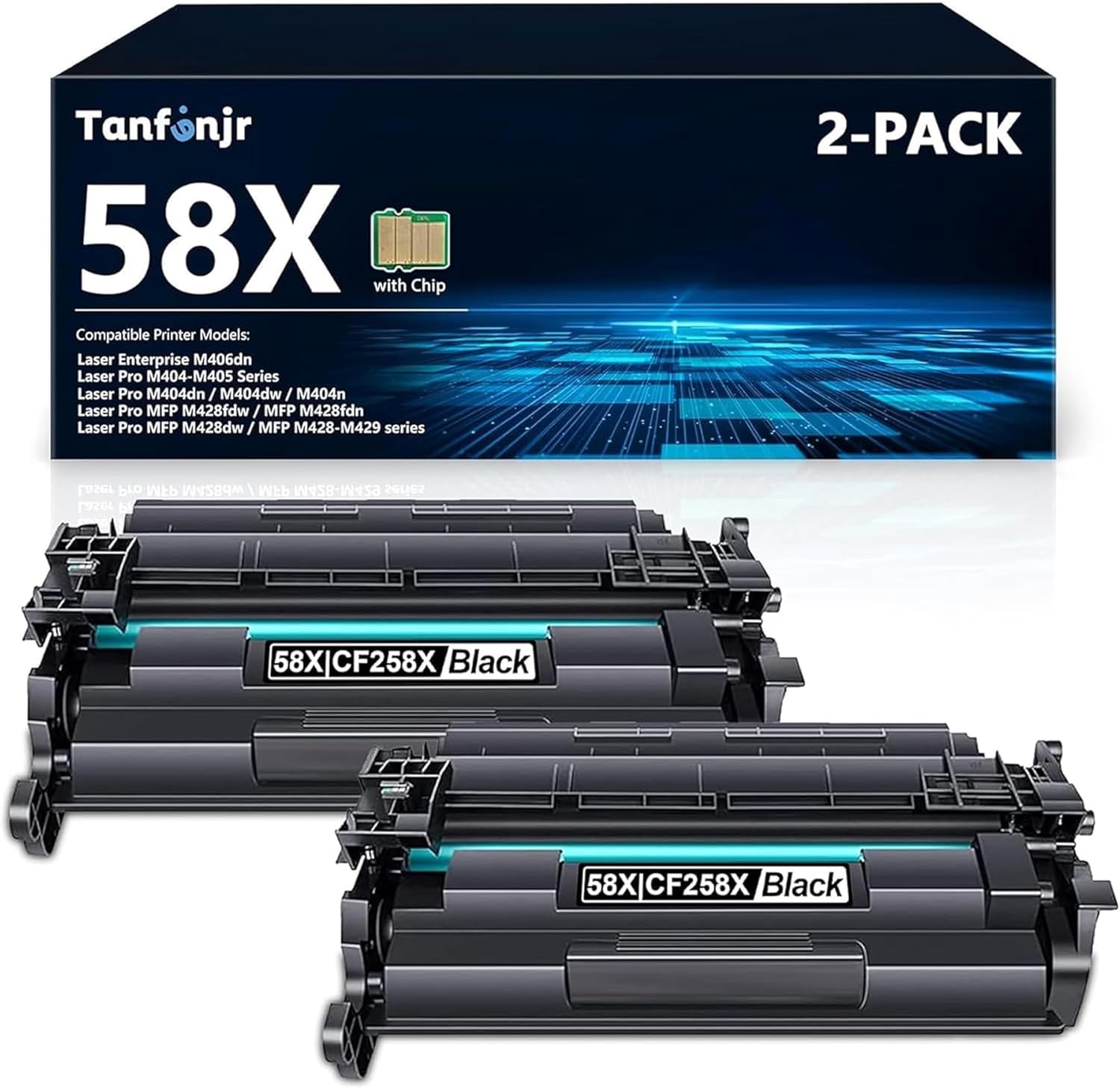 Amazon.com: 58X Black High-yield Toner Cartridge: 2 Pack (with New Chip ...