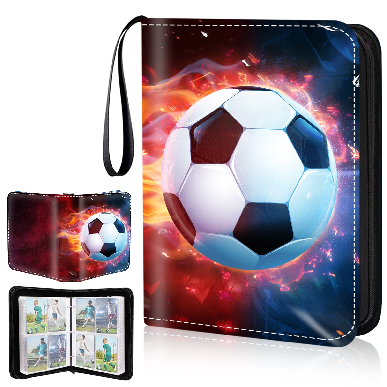 Amazon.com: Hugestar Sports Card Binder, 4 Pocket Trading Card Binder ...