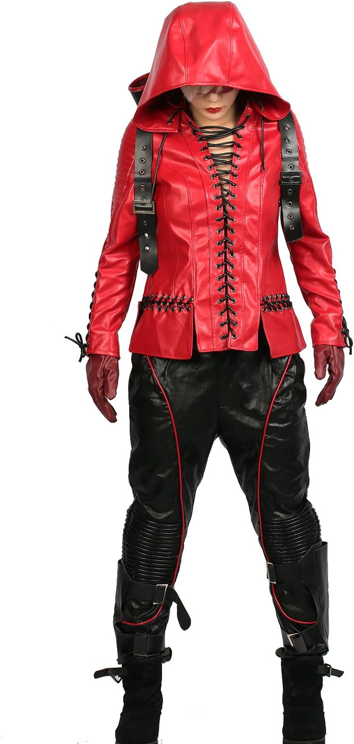 Amazon.com: XCOSER Red Arrow Costume Cosplay Outfit Suit for Womens ...