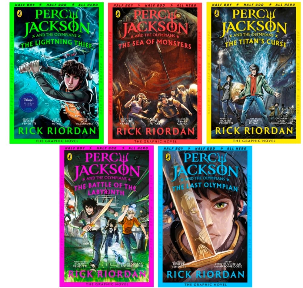 NEW Percy Jackson and the Olympians Graphic Novel Series Complete 5 ...