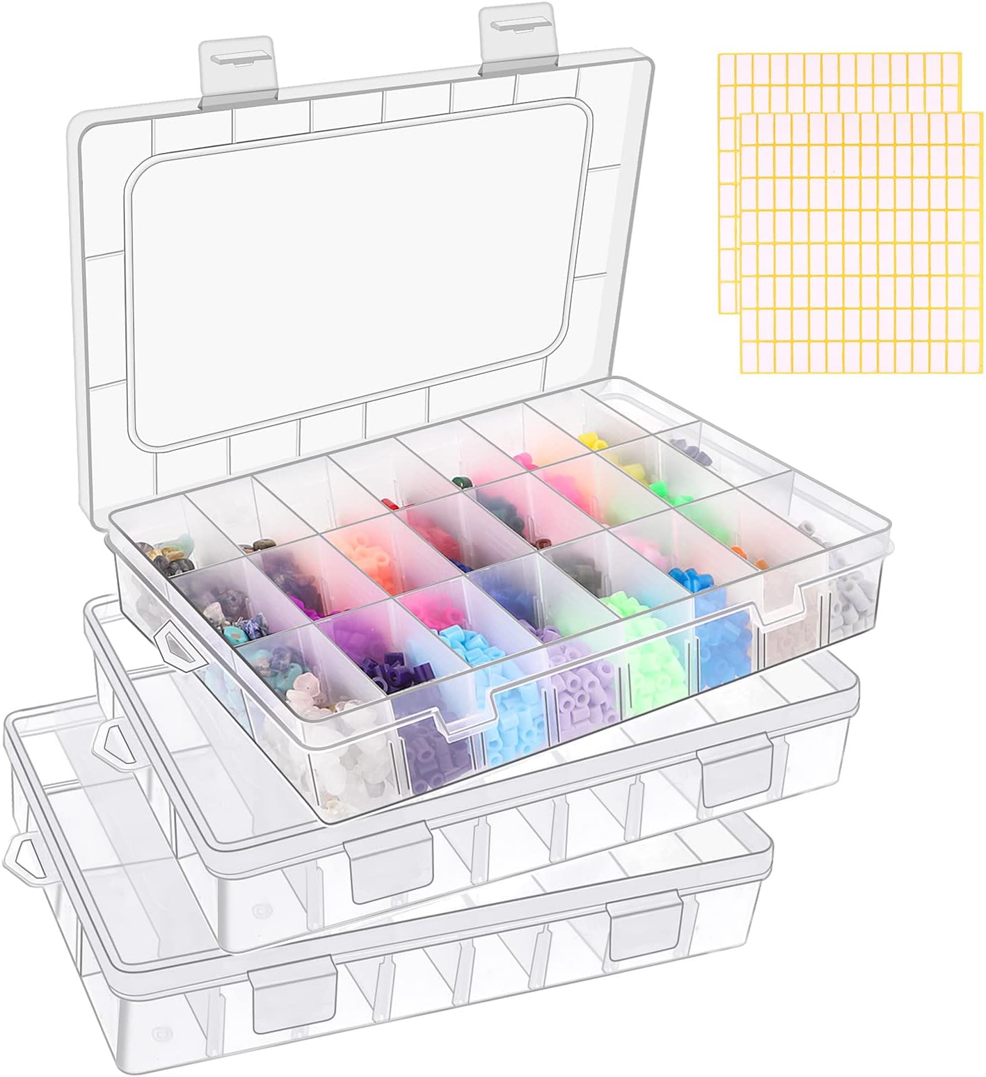 Amazon.com: wankausonline 2 Pack Clear Dividers Box 24 Grids Adjustable ...