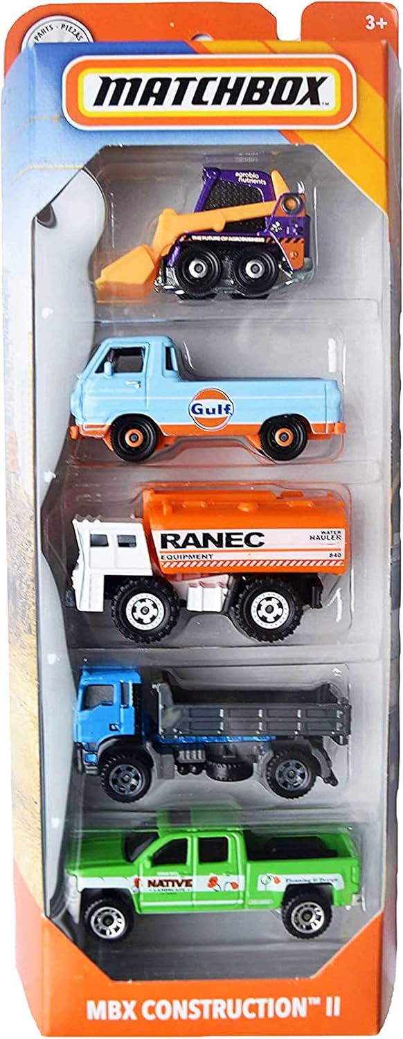 Amazon.com: Matchbox Paquete de 5 MBX Construction II : Juguetes y Juegos