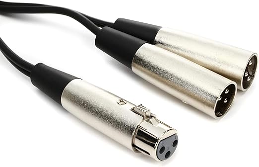 Hosa YXM-121, Y Cable, XLR3F to Dual XLR3M, 6 in : Amazon.de: Musikinstrumente & DJ-Equipment