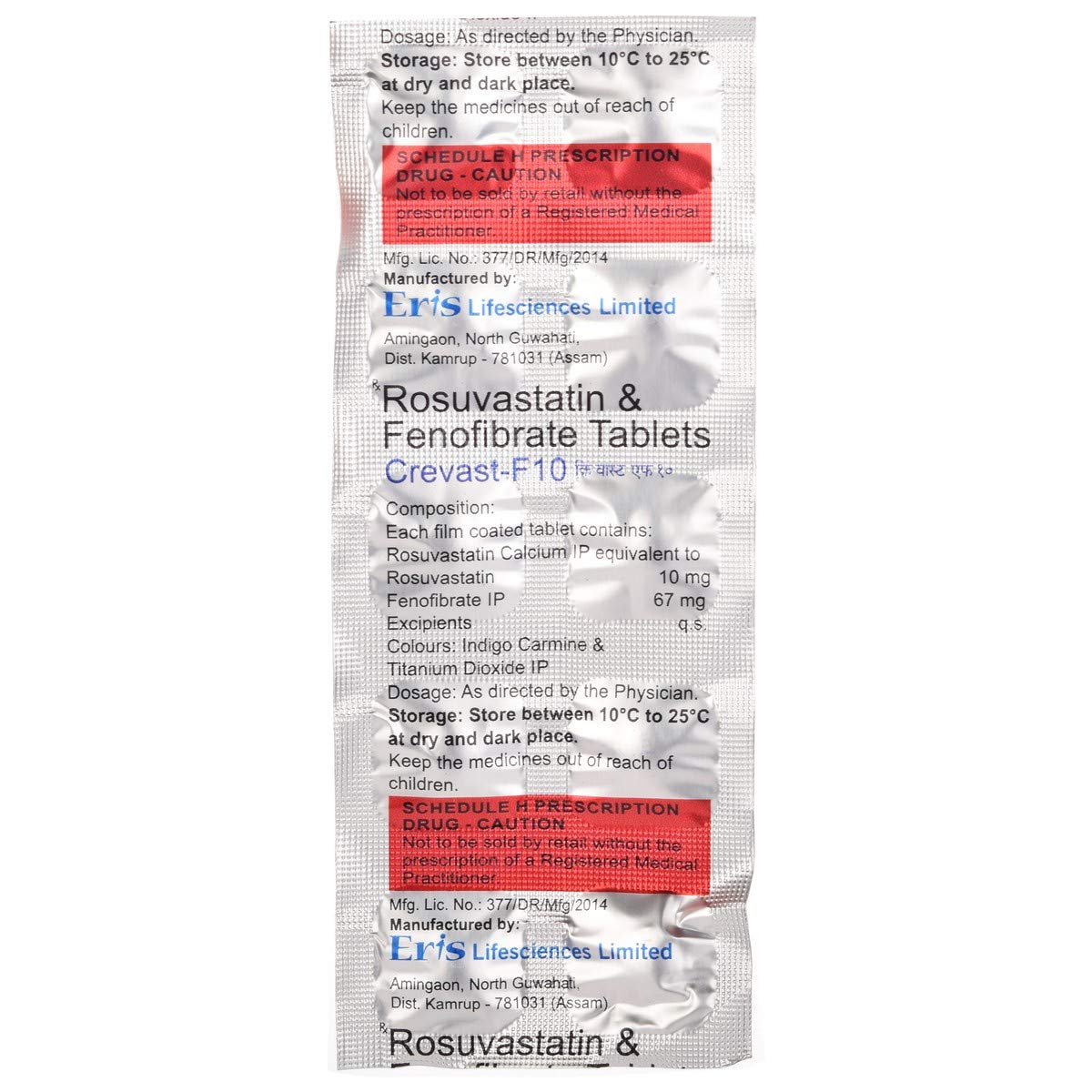 Crevast F10 - Strip Pack of 10 Tablets : Amazon.in: Health & Personal Care