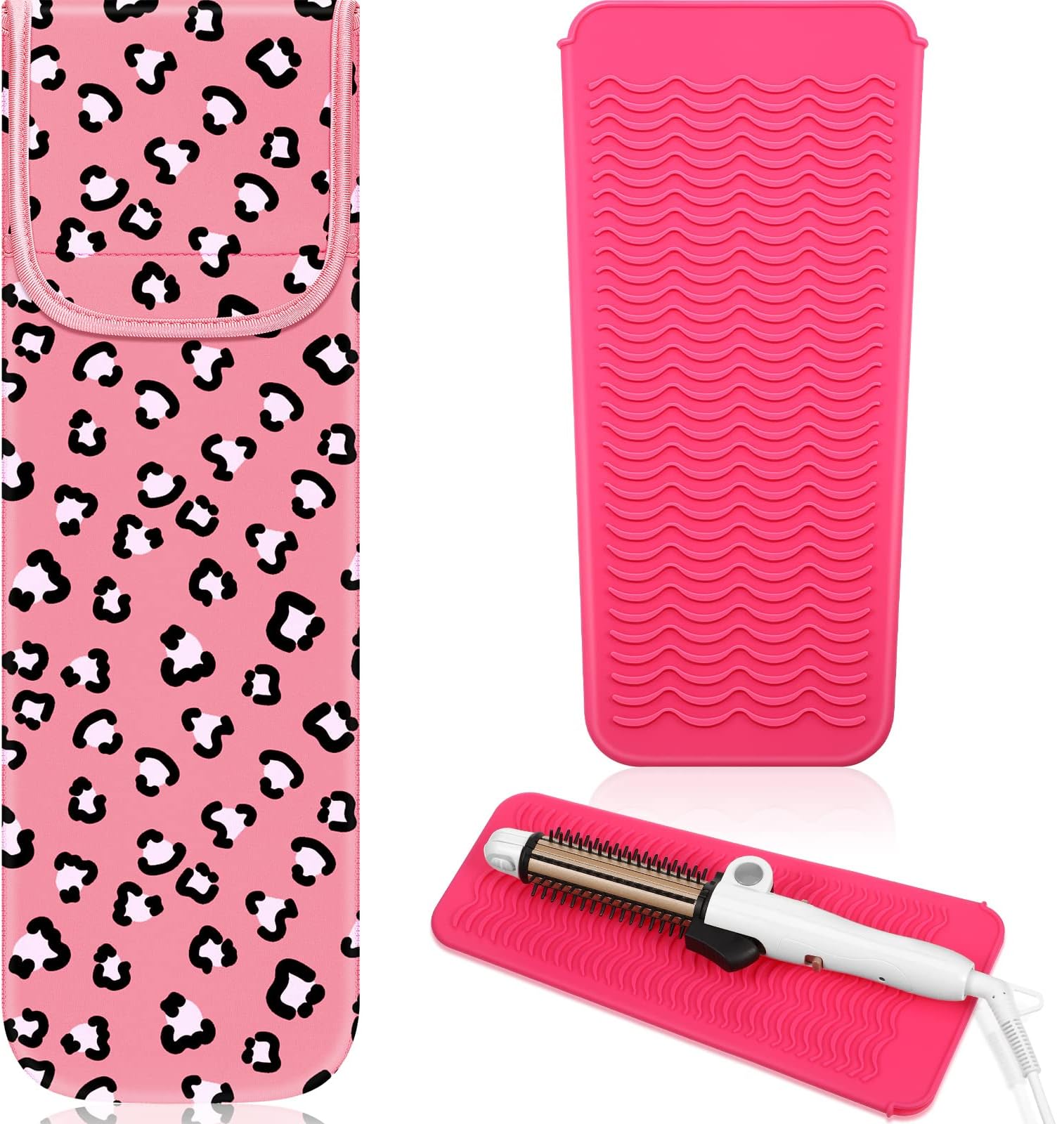 Amazon.com : 2PCS Silicone Heat Resistant Mat Pouch for Hair ...