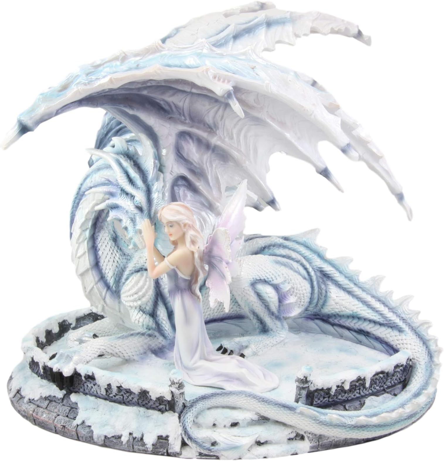 Amazon.com: SUMMIT COLLECTION Winter Dragon on Ice Fantasy Figurine ...