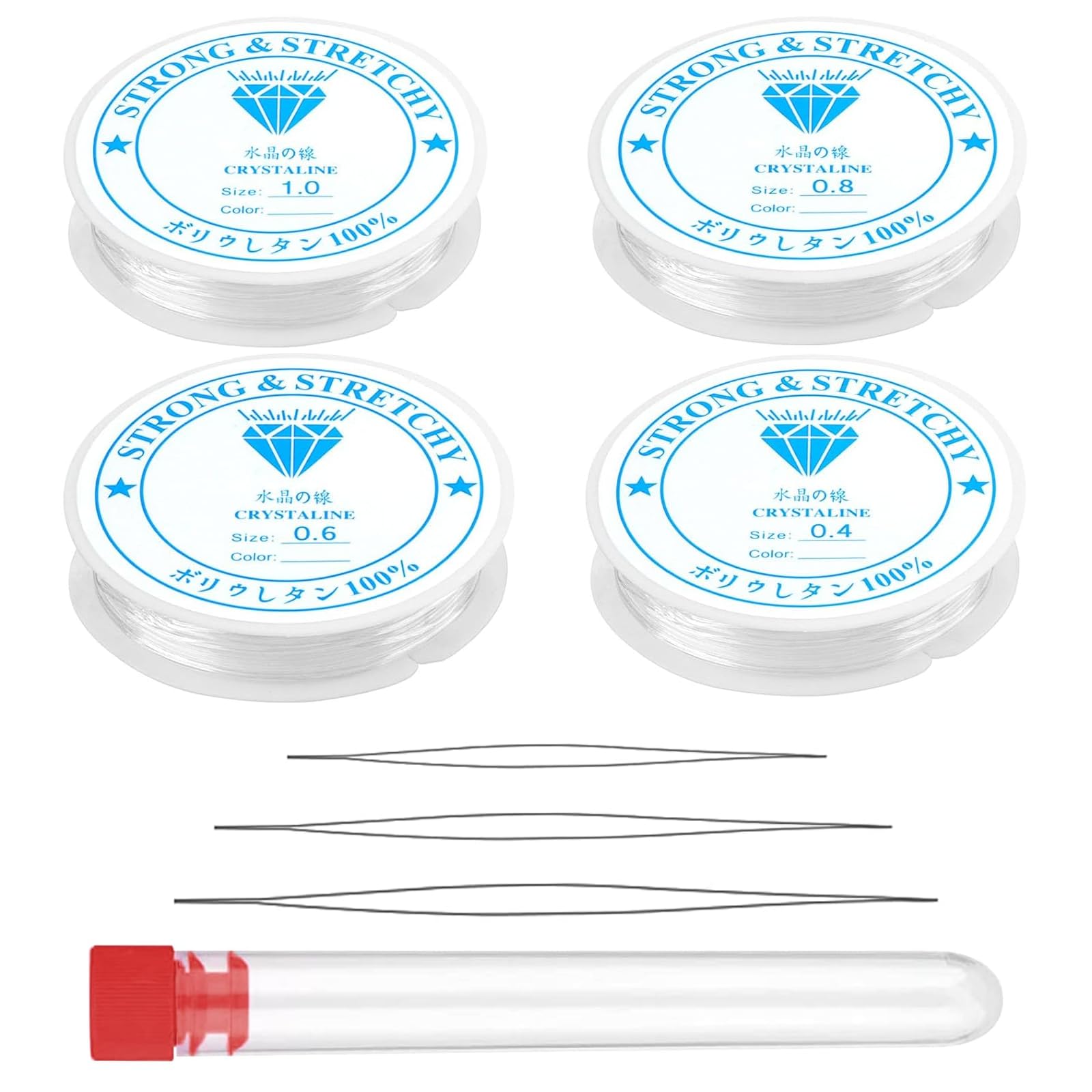 Zhtulck Elastic for Bracelet Making,0.4mm,0.6mm,0.8mm,1.0mm Clear ...