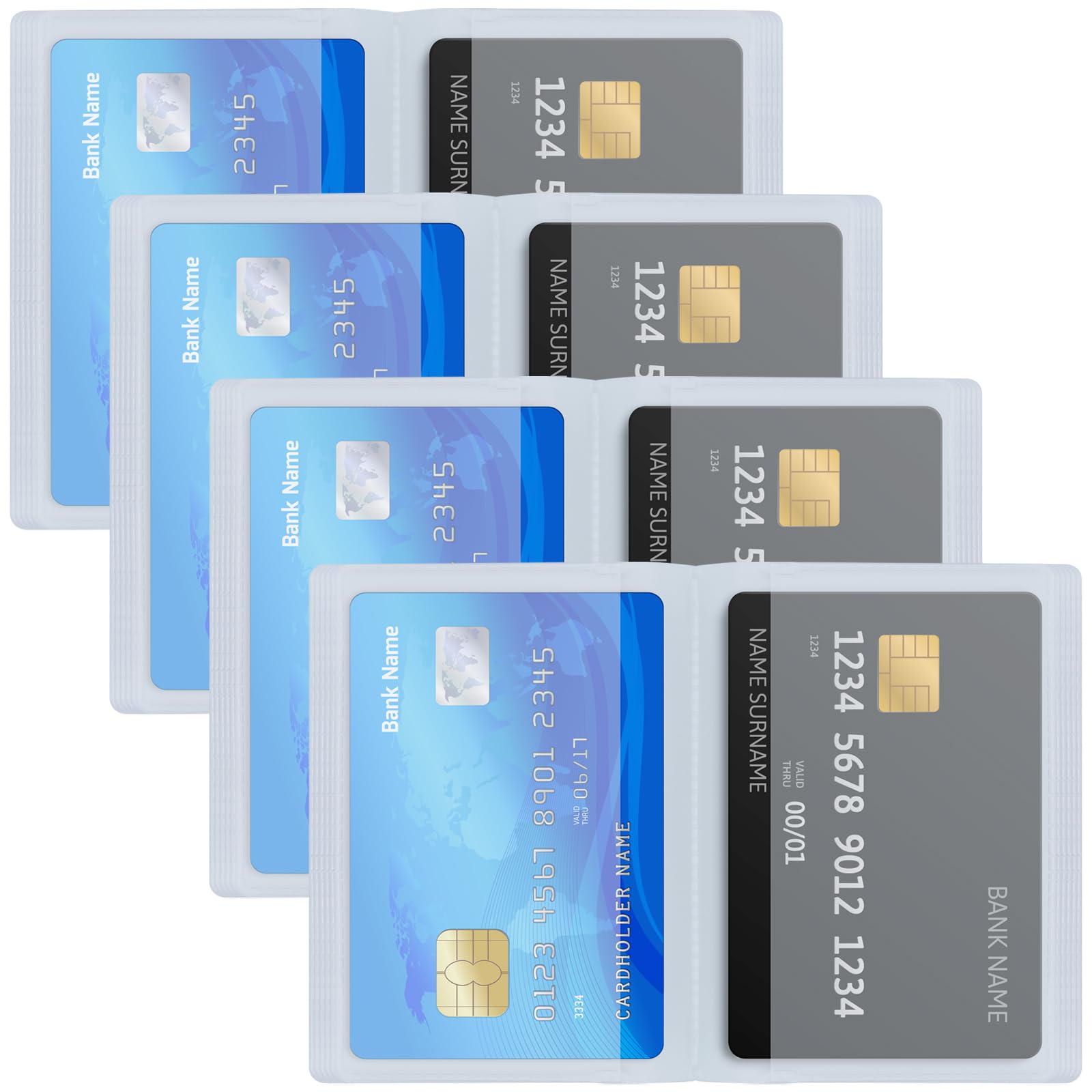 Amazon.com: DEEZOMO 6 Card Slots Transparent Wallet Insert For Credit ...