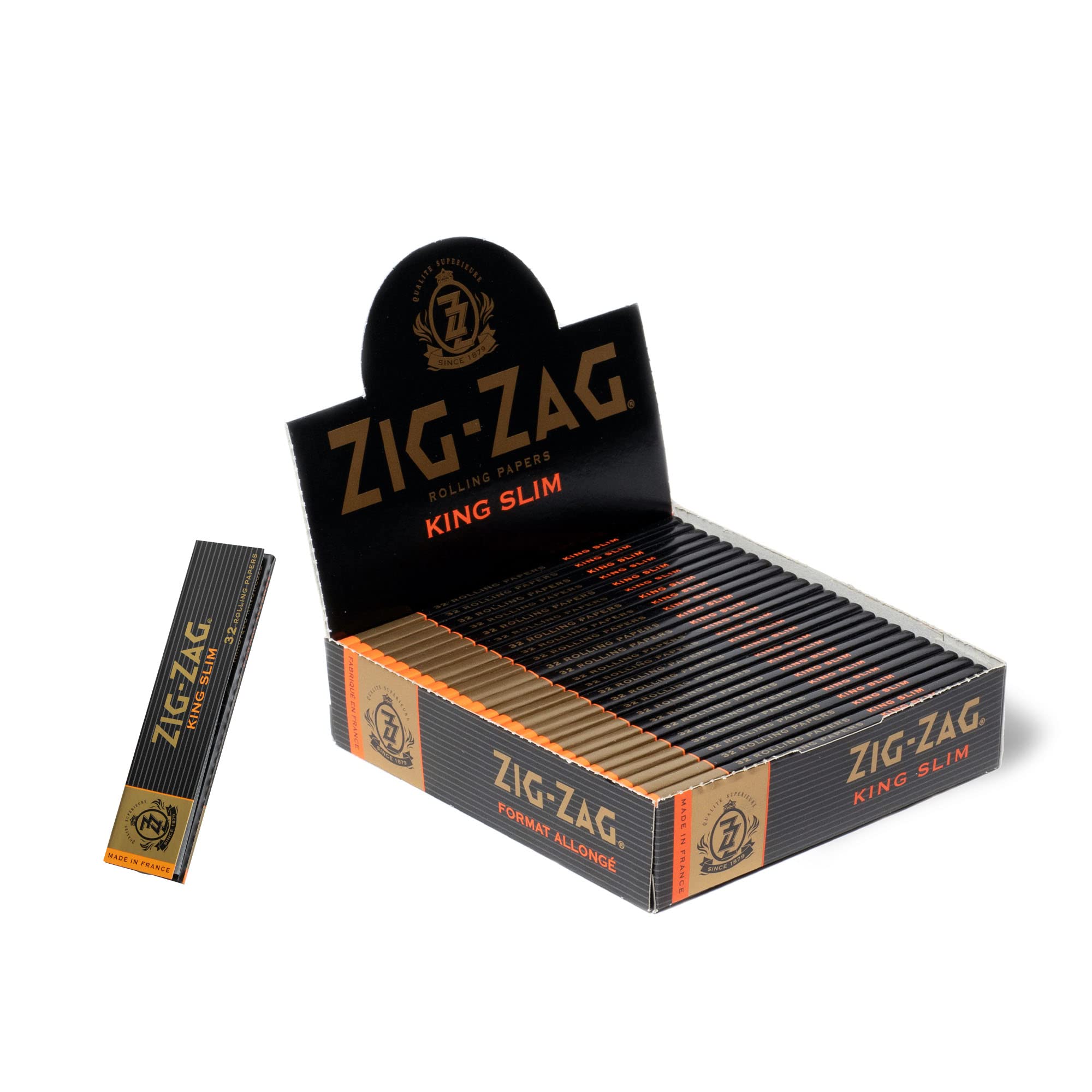 Zig-Zag - Slow Burning Rolling Papers, King Size Slim Roll, Box of 25 ...