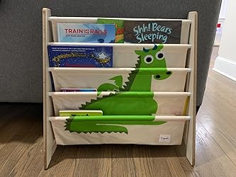 Amazon.com: 3 Sprouts Kids Book Rack - Space-Saving Bookshelf for ...