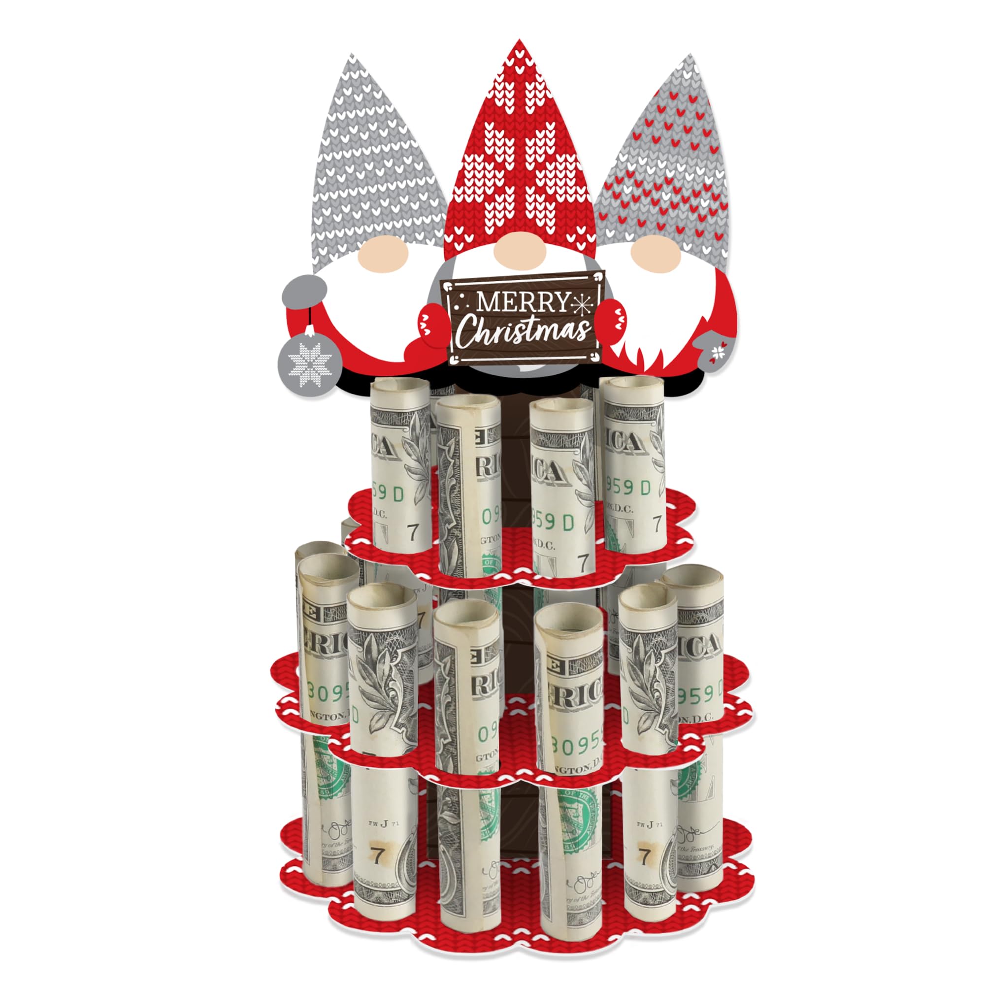 Amazon.com: Big Dot of Happiness Christmas Gnomes Money Holder for Cash ...