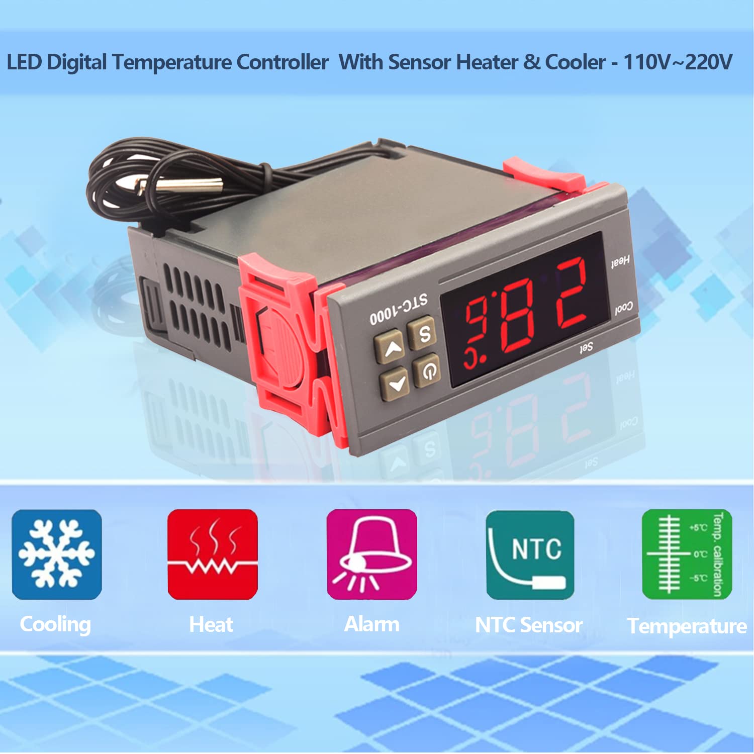 Buy STC-1000 LED Digital Temperature Controller Thermostat Incubator ...