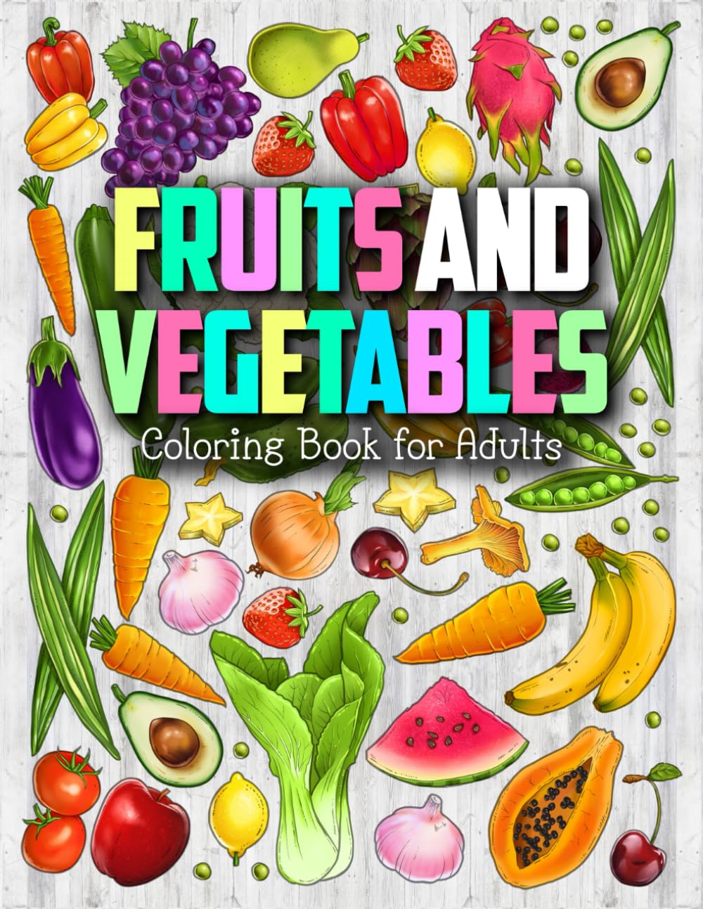 Amazon.com: Mindful Fruits and Vegetables Coloring Book for Adults ...
