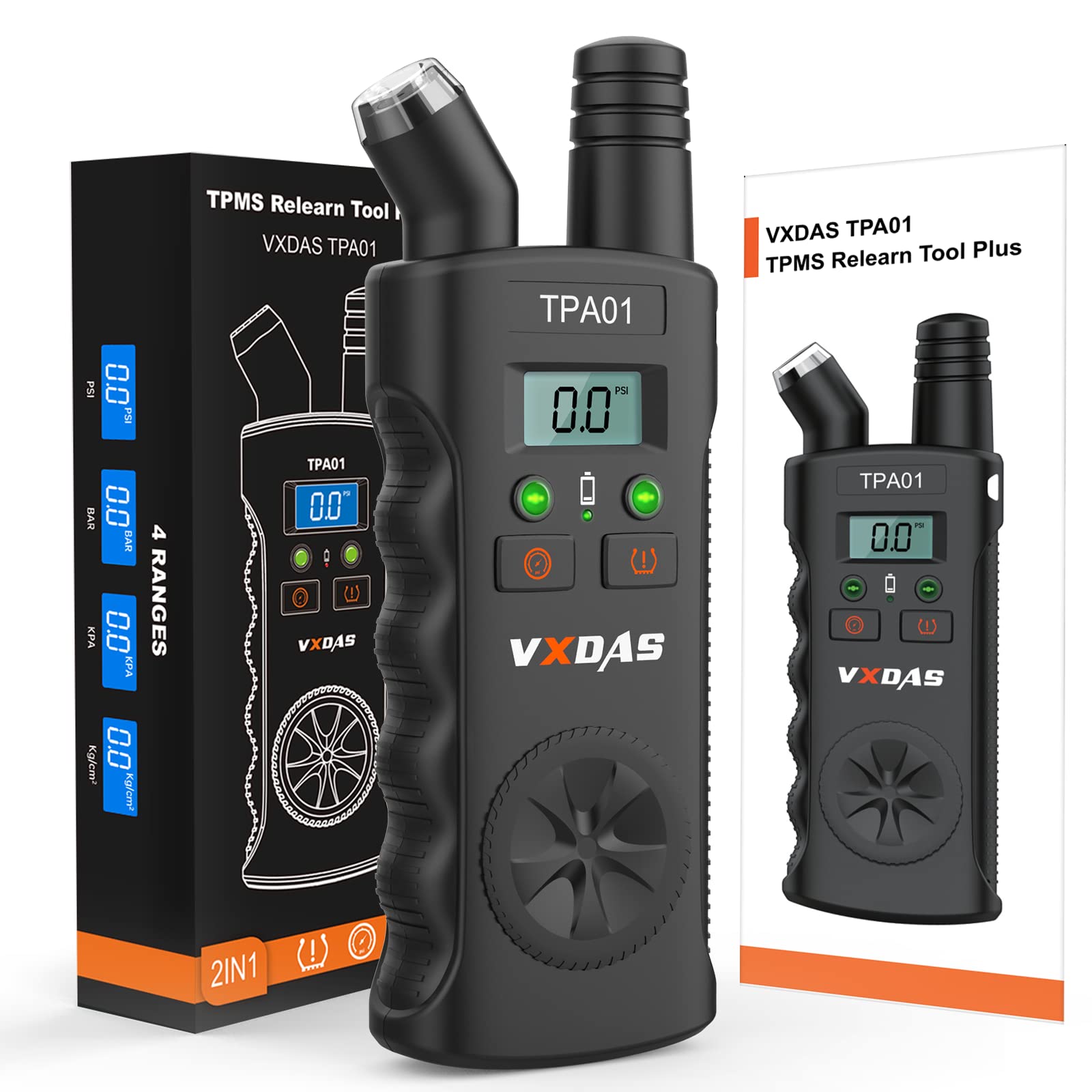 Buy VXDAS TPMS Relearn Tool Digital Tire Pressure Gauge TPA01 Plus 2 in ...