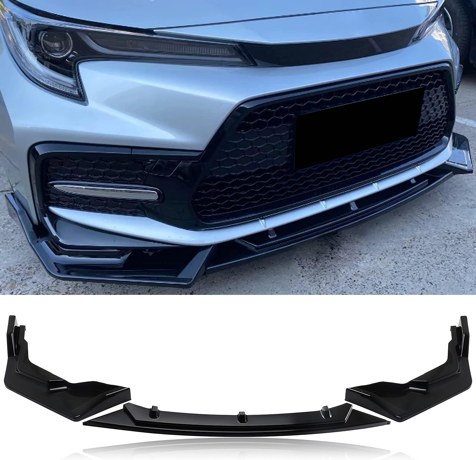 Amazon.com: MODILOVER Front Bumper Lip Spoiler Compatible with 2020 ...