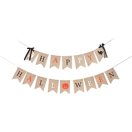 Amazon.com: iLure UV Neon Party Happy Halloween Decorations Banner ...