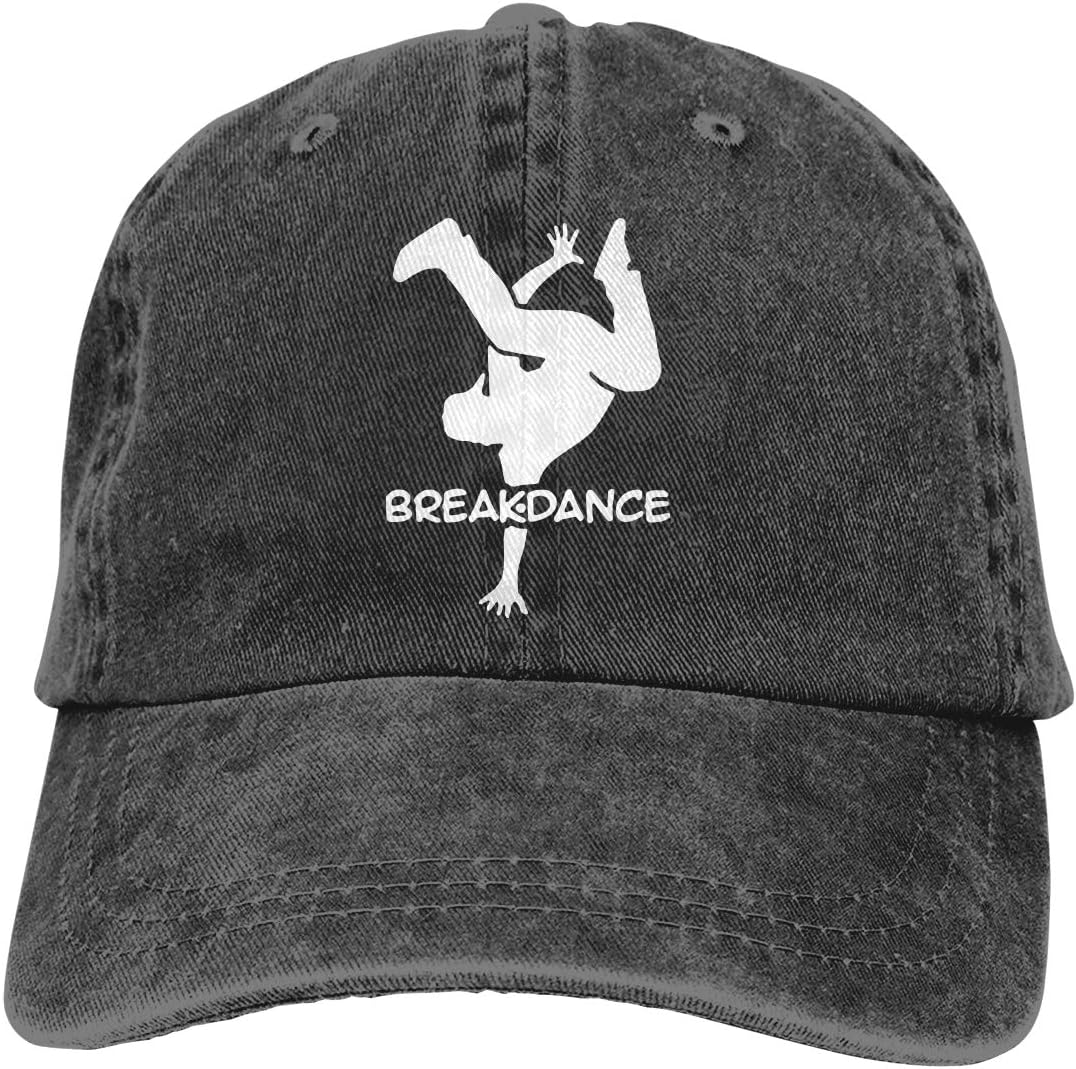 Breakdancing Silhouette Funny Sports Jean Cloth Hat Black at Amazon Men ...