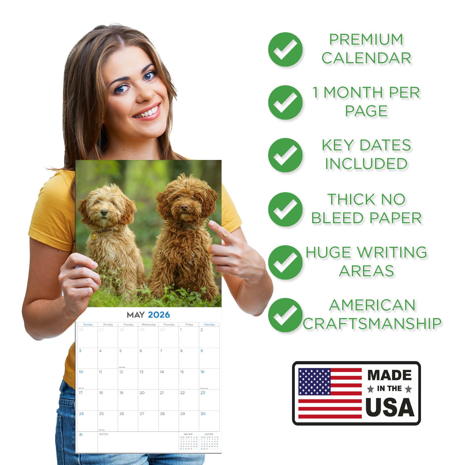 Snapklik.com : 2026 Labradoodle Calendar - Dog Breed Wall Calendar - 12 ...