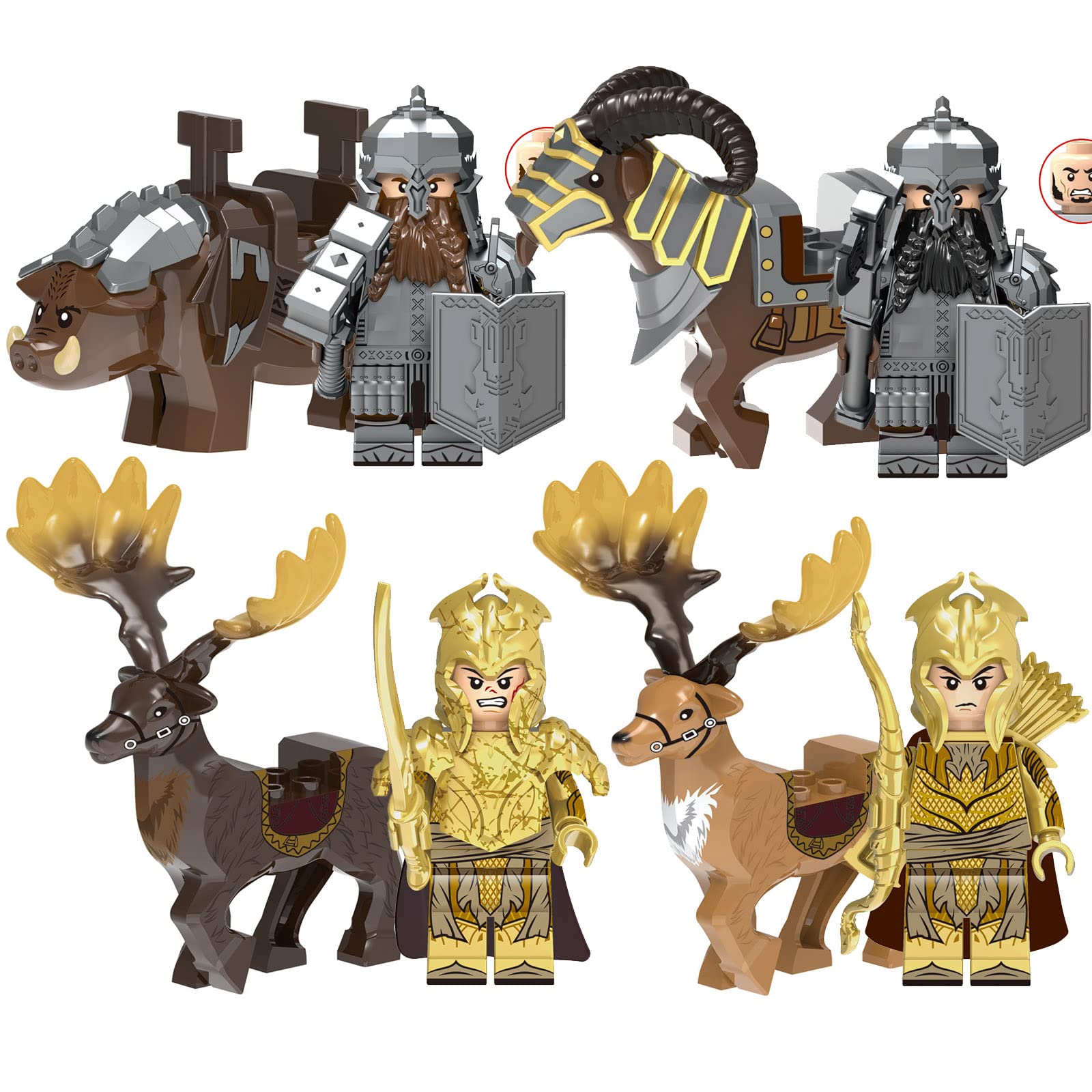 Buy 8 Medieval Knights Army Minifigures Toy Sets Action Figures Pack,1 ...