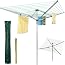Vileda 4 Arm Rotary Dryer, Outdoor Clothes Airer with 45m washing Line ...