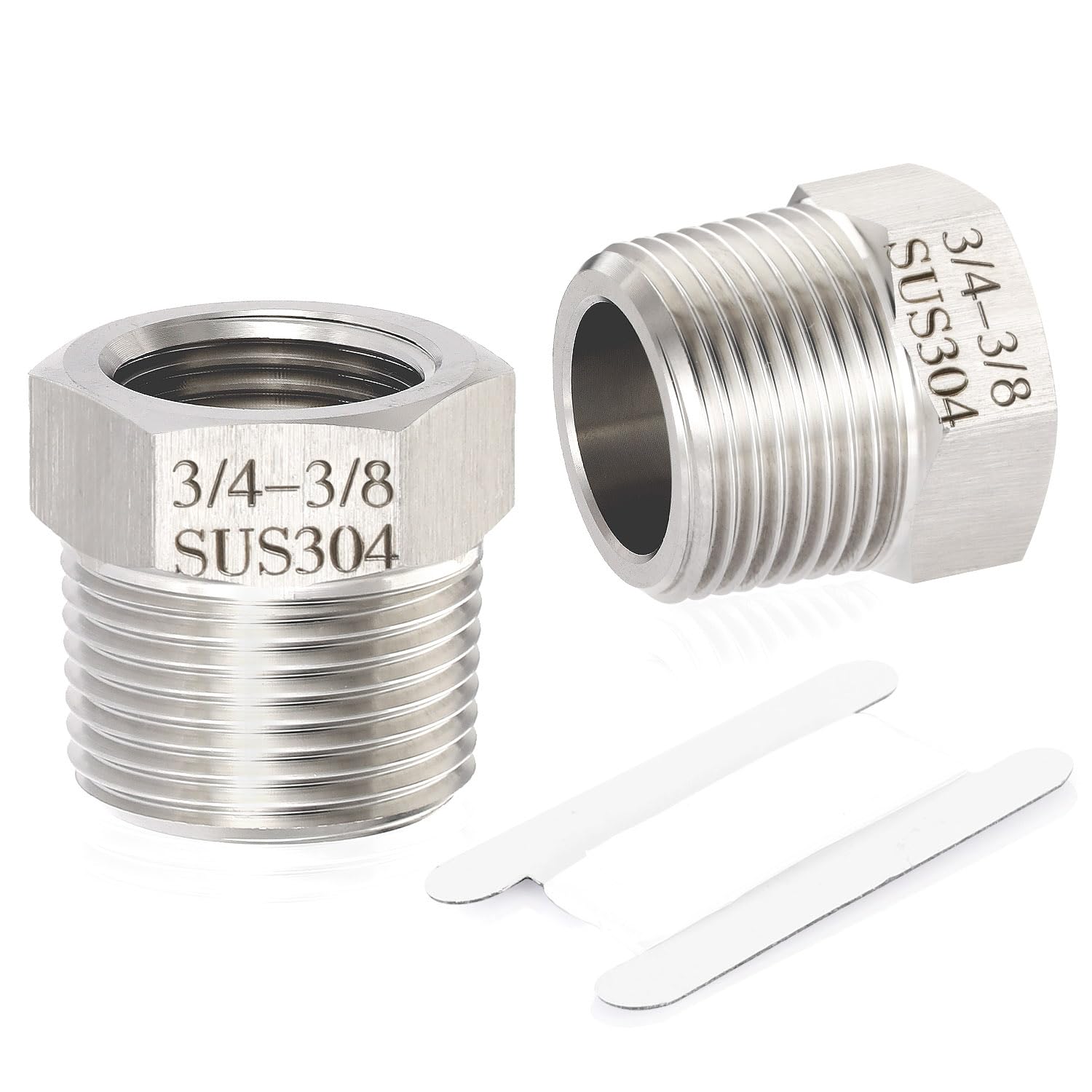 Snapklik.com : 3/4" Male NPT To 3/8" Female NPT Stainless Steel Reducer ...