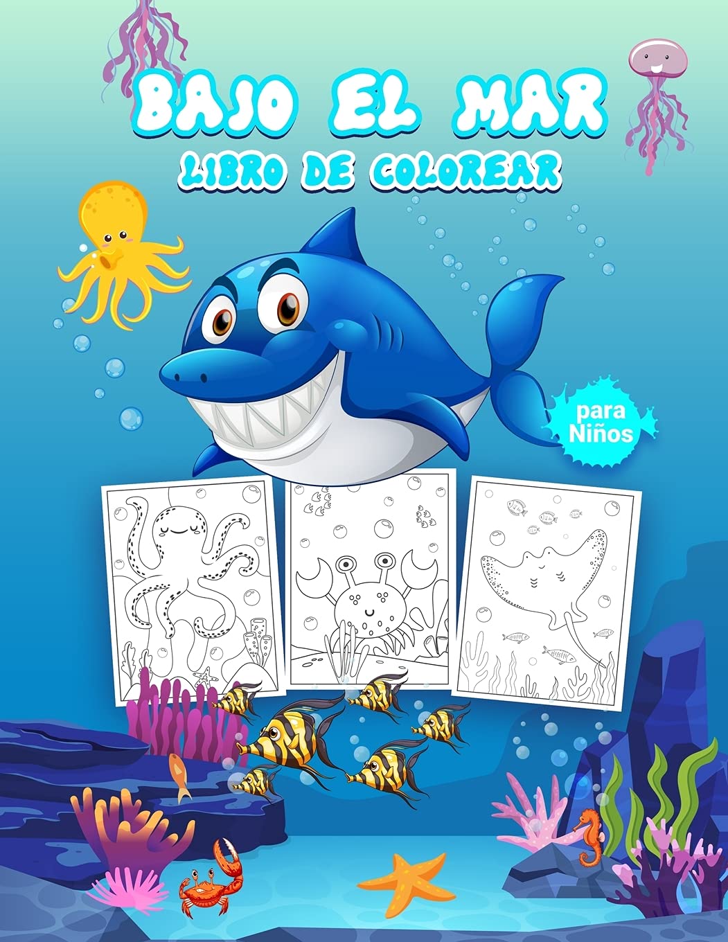 Bajo El Mar Libro De Colorear Para Ninos Gran Libro | Desertcart Gambia