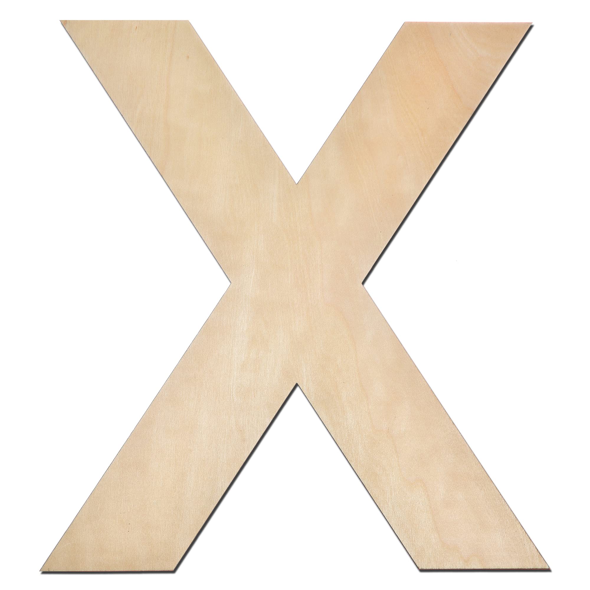 Amazon.com: 12 Inch Wooden Letter X, 1/4 Inch Thick Large Unfinished ...