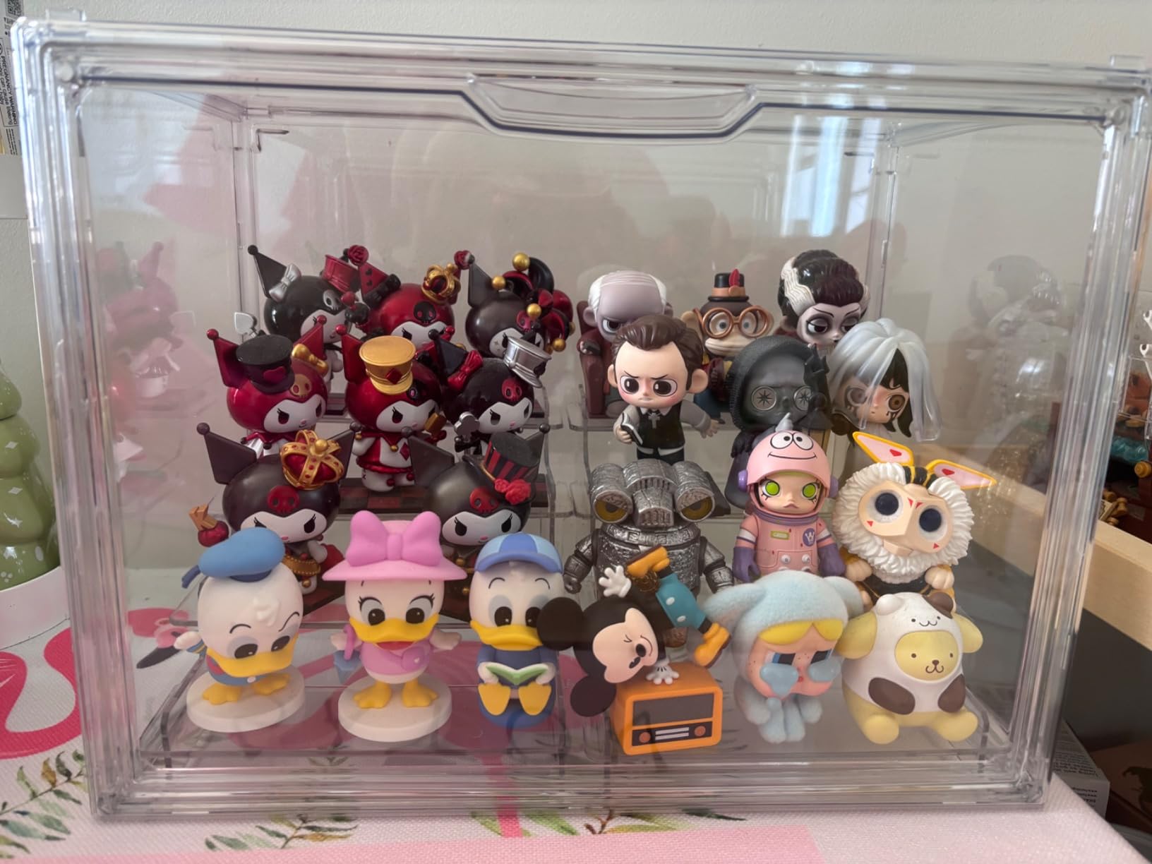 Acrylic Display Case for Collectibles, Stackable Proof 4 Layer Clear ...