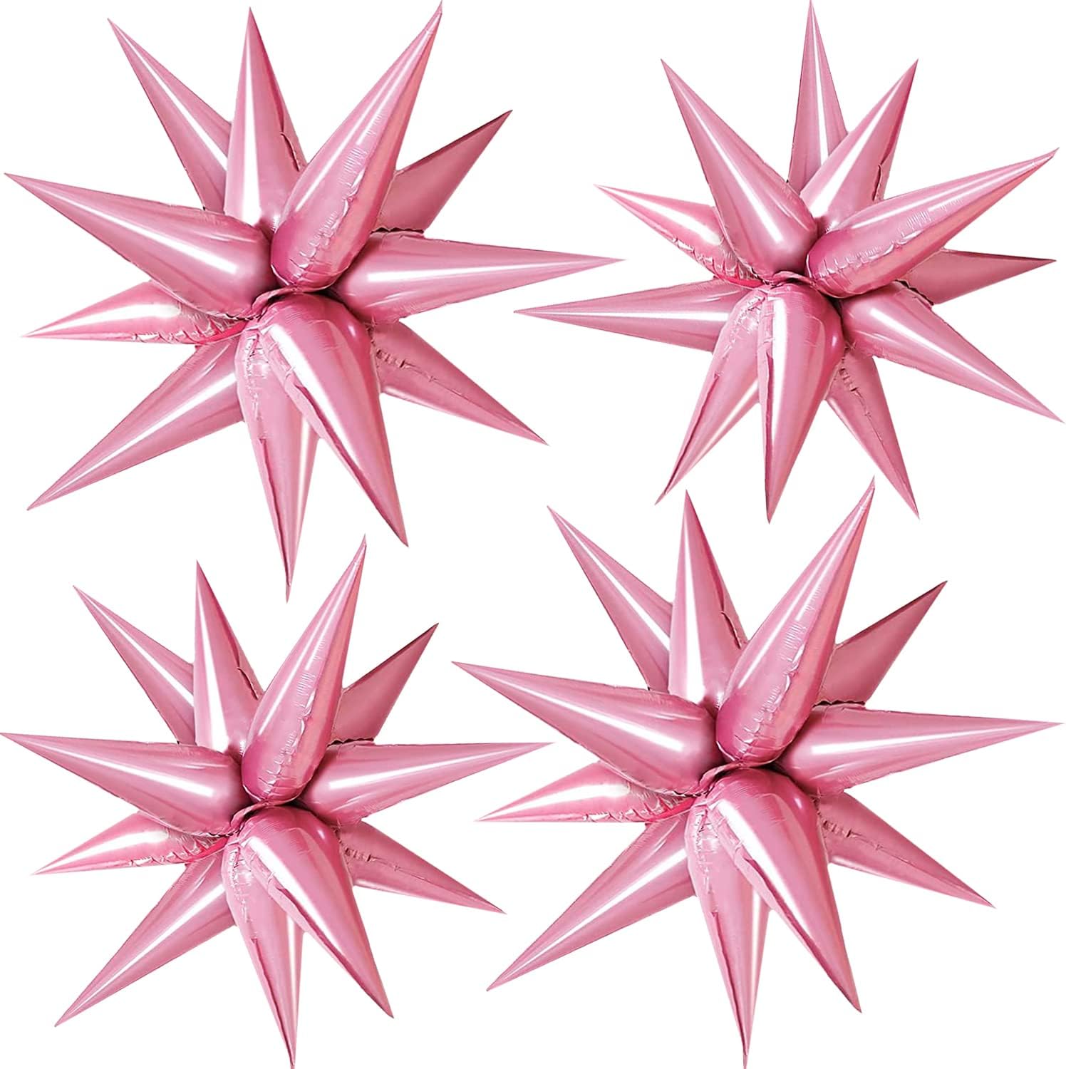 Amazon.com: FUNTOOB Pink Star Balloons - Metallic Star Foil Balloons ...