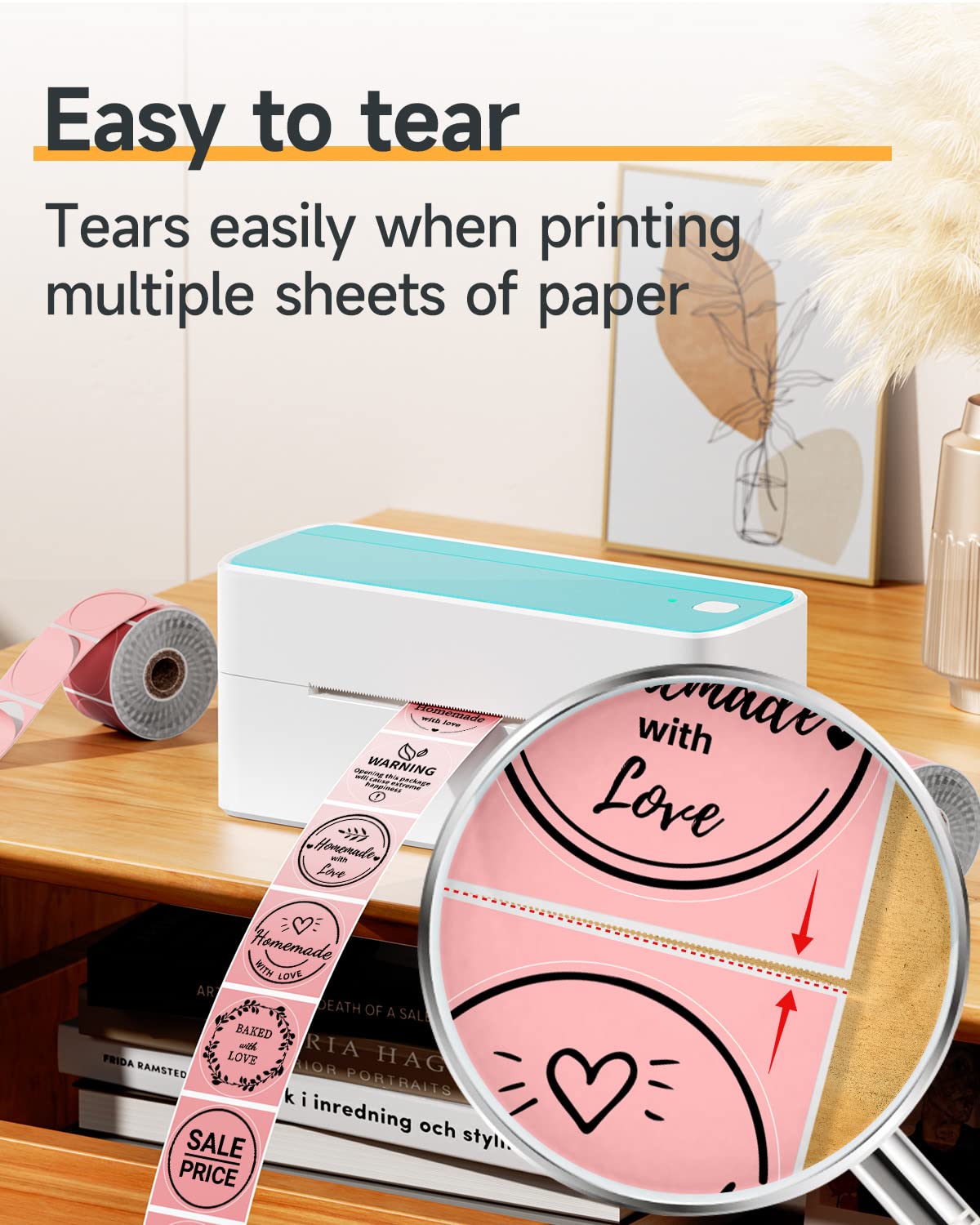 Snapklik.com : 2" Circle Thermal Labels, Self-Adhesive Round Direct ...