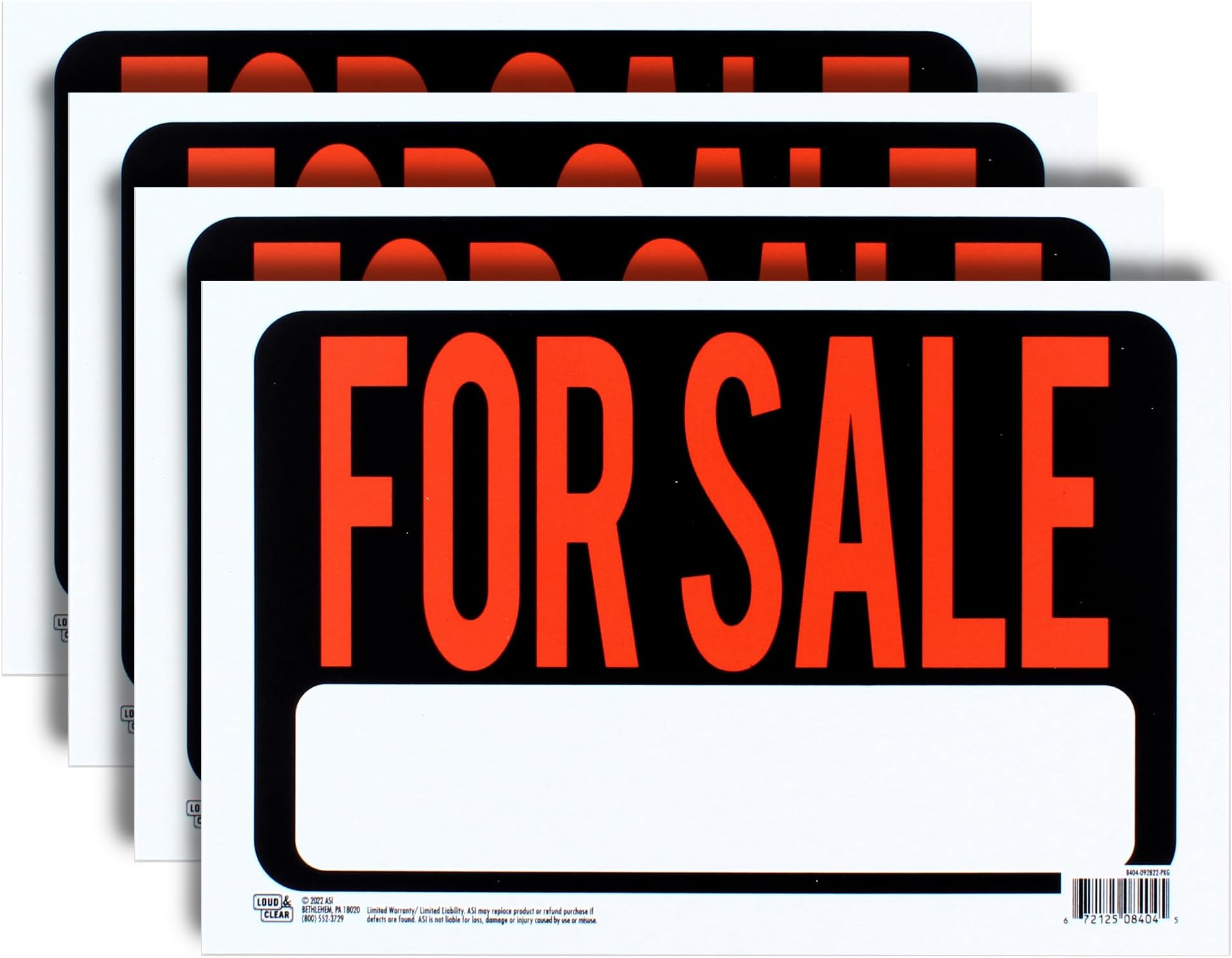 Amazon.com: ArtSkills For Sale by Owner Signs, 4 Pack Durable Weather ...