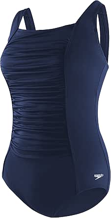 Speedo Women's Swimsuit One Piece Endurance+ Shirred Tank Moderate Cut ...