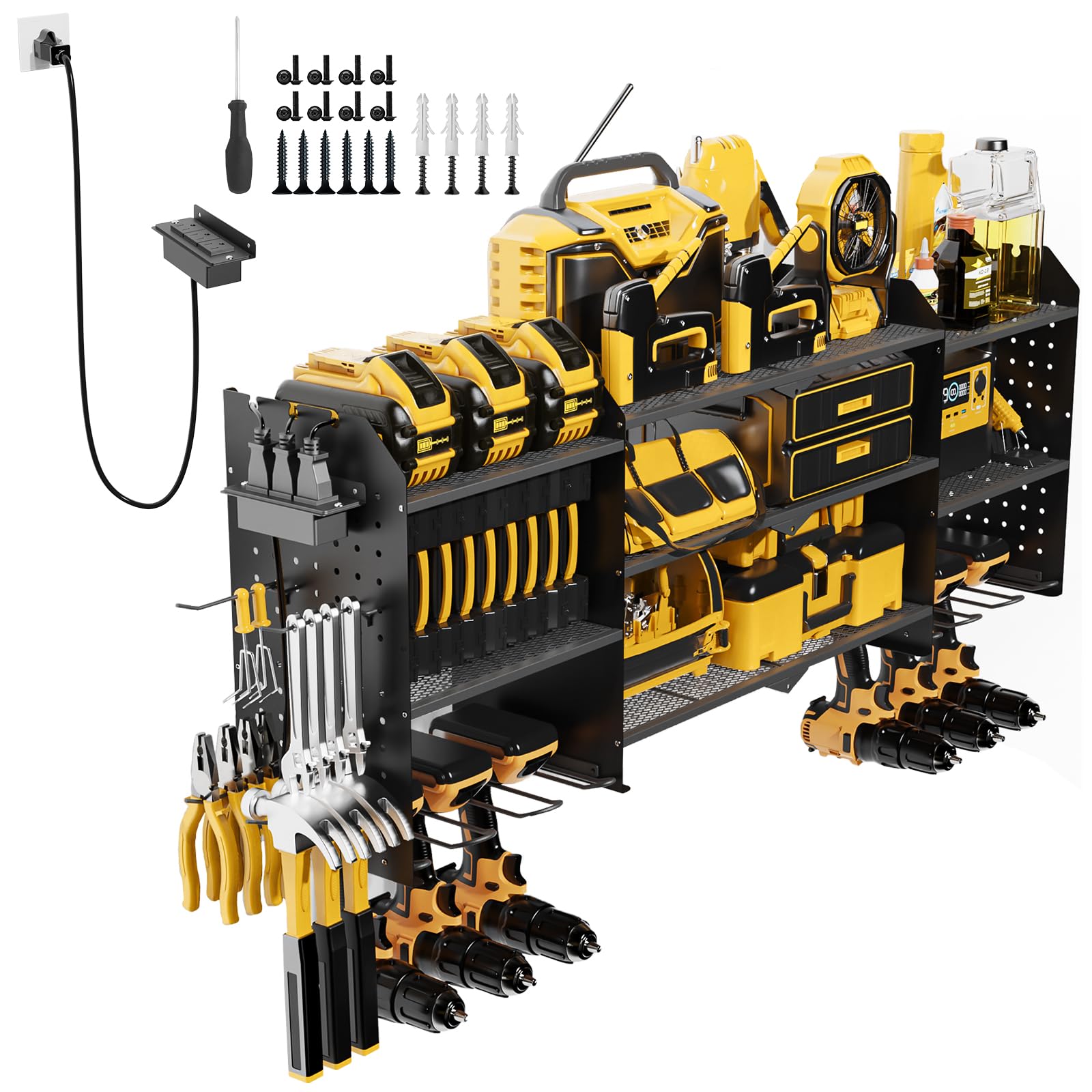 Amazon.com: Power Tool Organizer with Charging Station,45.6Inch Upgrade ...