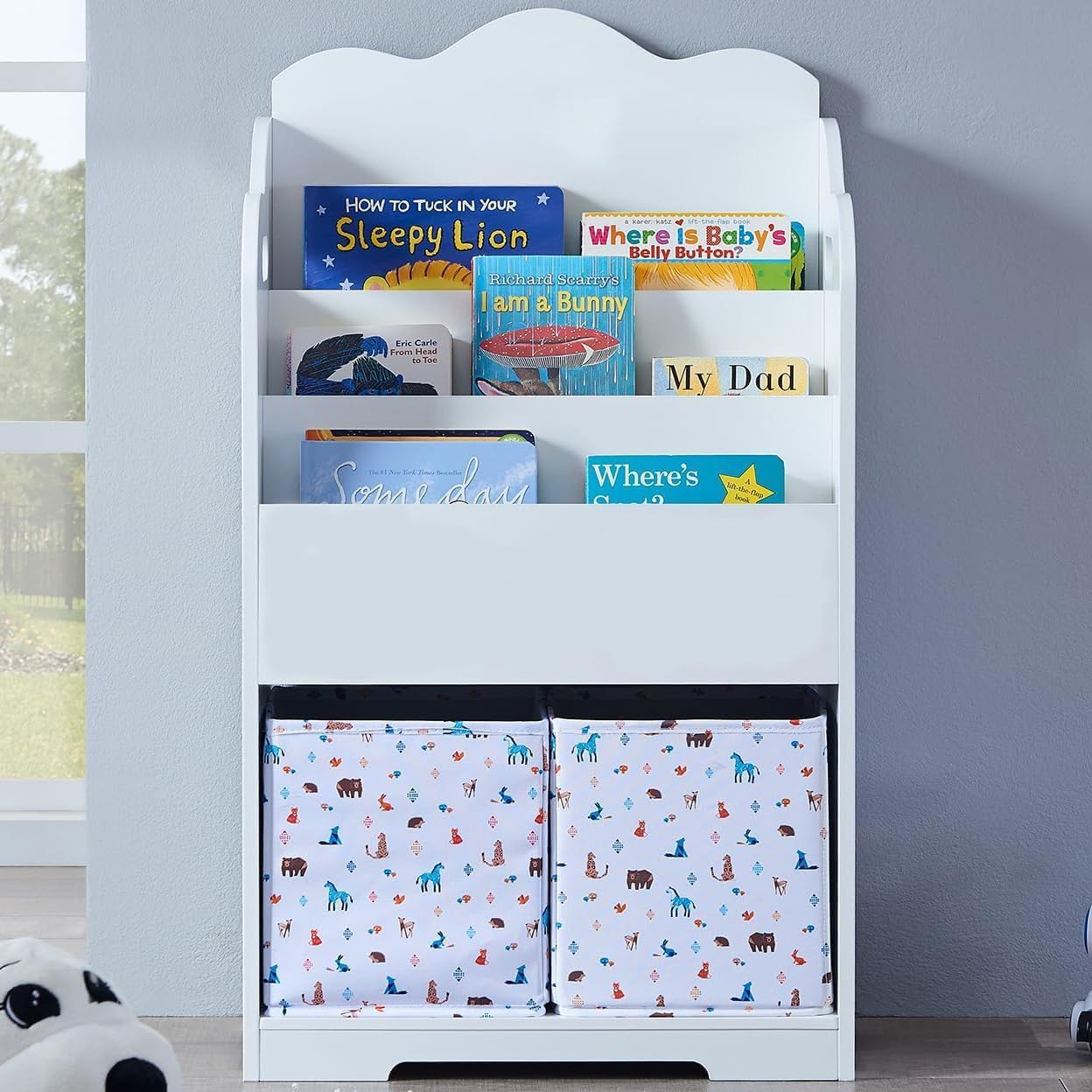 Amazon.com: lukazoo Kids Bookcase and Bookshelf, Multifunctional ...