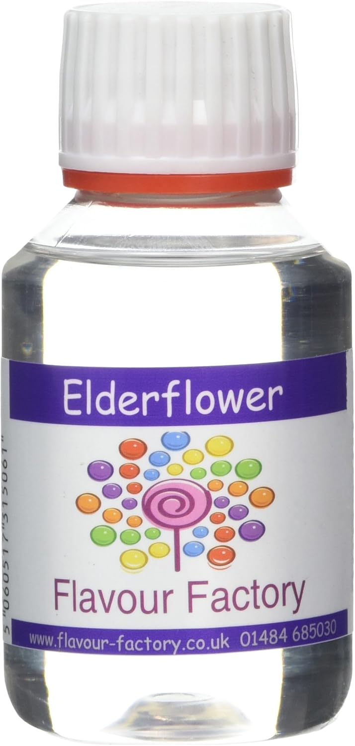 Flavour Factory Intense Food Flavouring, Elderflower, 100 ml : Amazon ...
