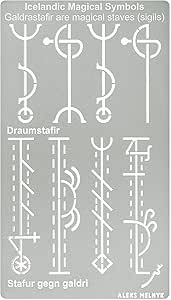 Amazon.com : Aleks Melnyk No.410 Metal Stencil, Icelandic Magical ...