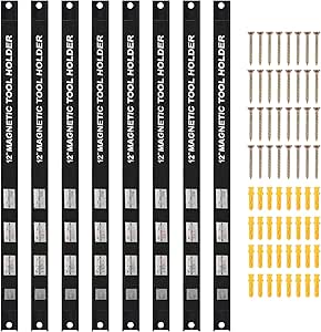 Amazon.com: Phamzele 12" Magnetic Tool Holder Set, 8PCS Heavy Duty Magnetic Tool Holder Strip ...