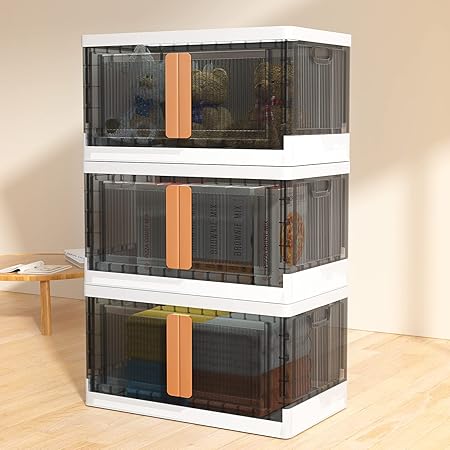 Amazon.com: KLONVS Storage Bins with Lids, Stackable Storage Bins with ...